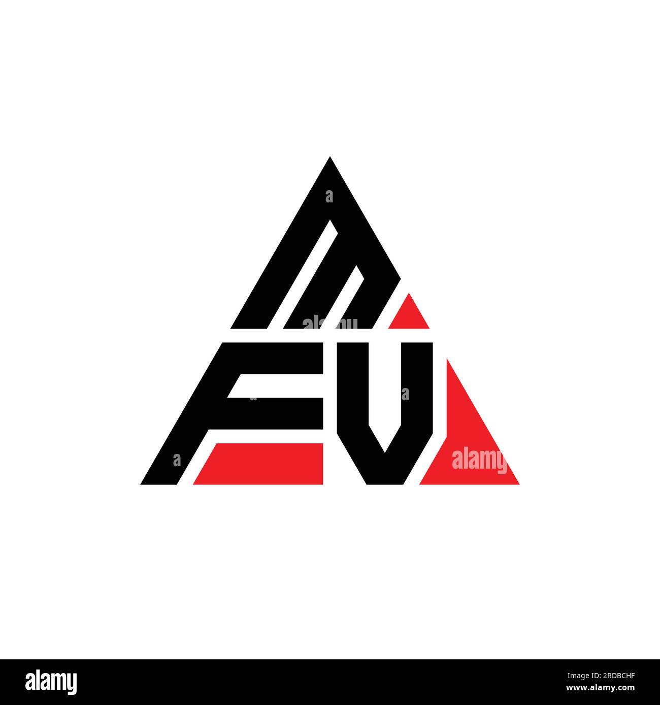 MFV triangle letter logo design with triangle shape. MFV triangle logo ...