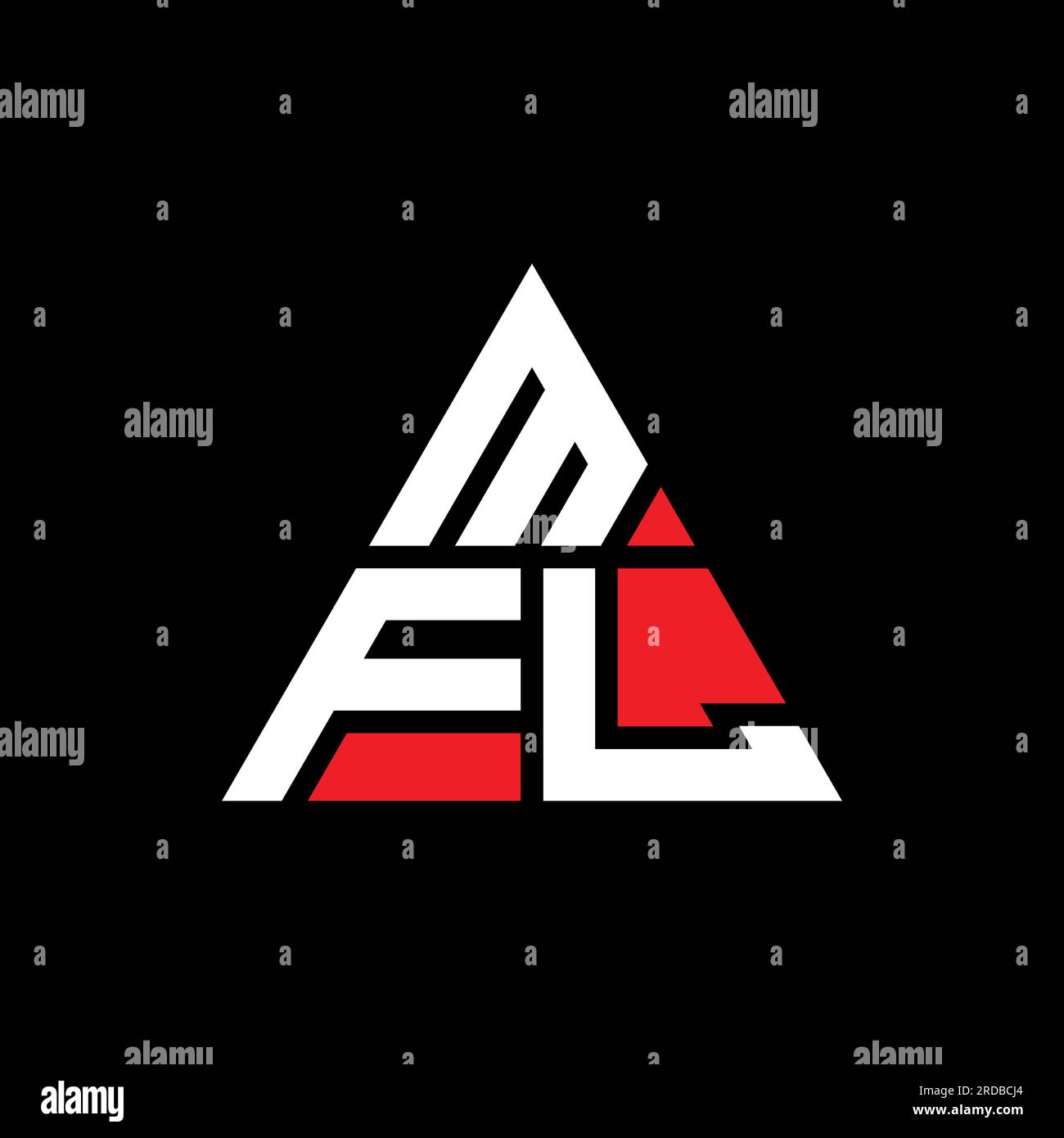 MFL triangle letter logo design with triangle shape. MFL triangle logo ...