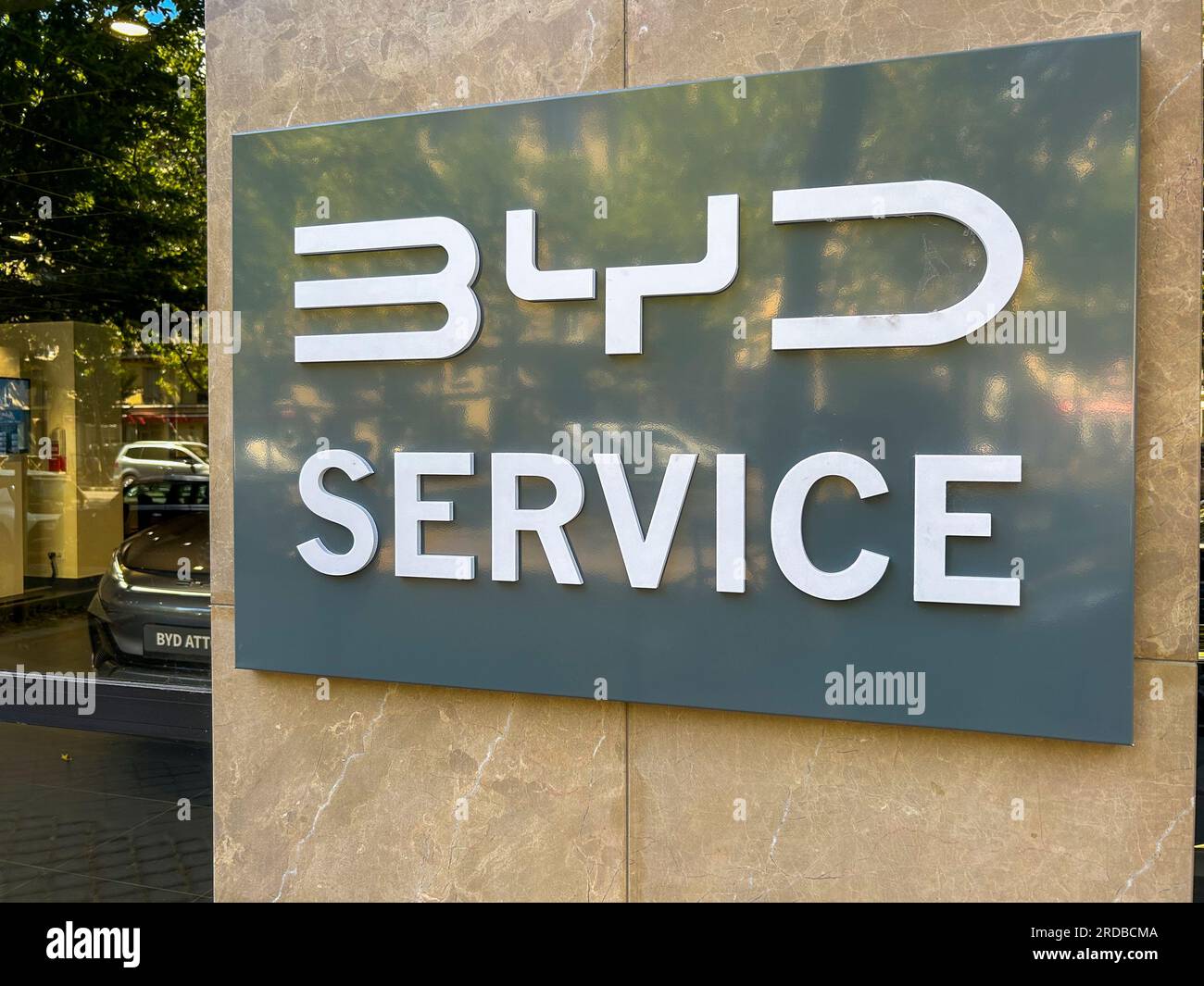 Paris, France, Detail, Sign, Logo, « BYD », Chinese Electric Cars, New ...