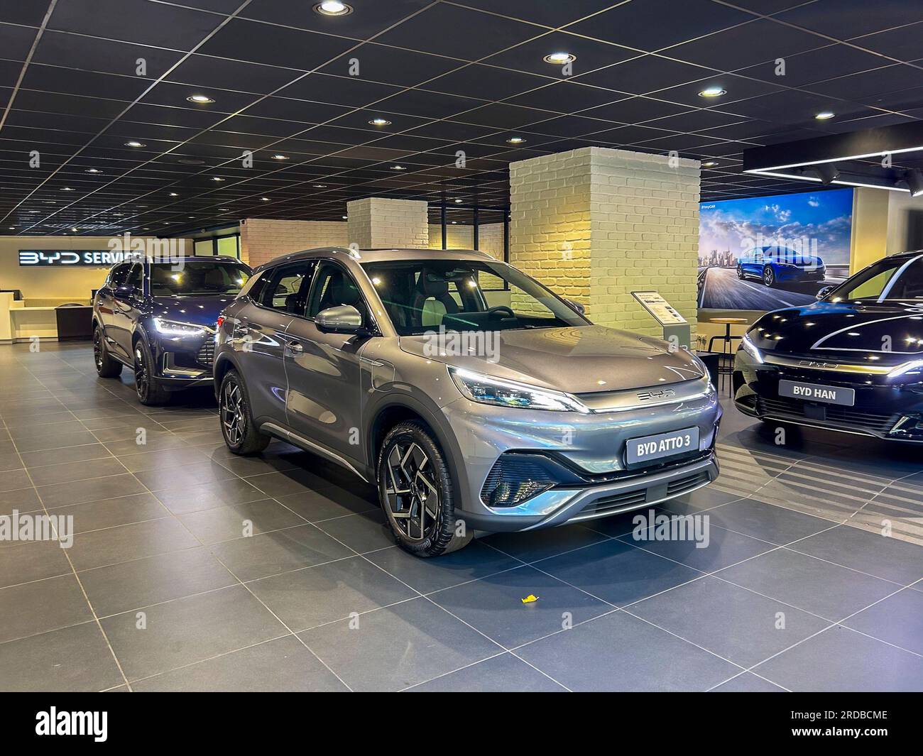 Paris, France, Display, BYD Chinese Electric Cars, for sale, imports ...