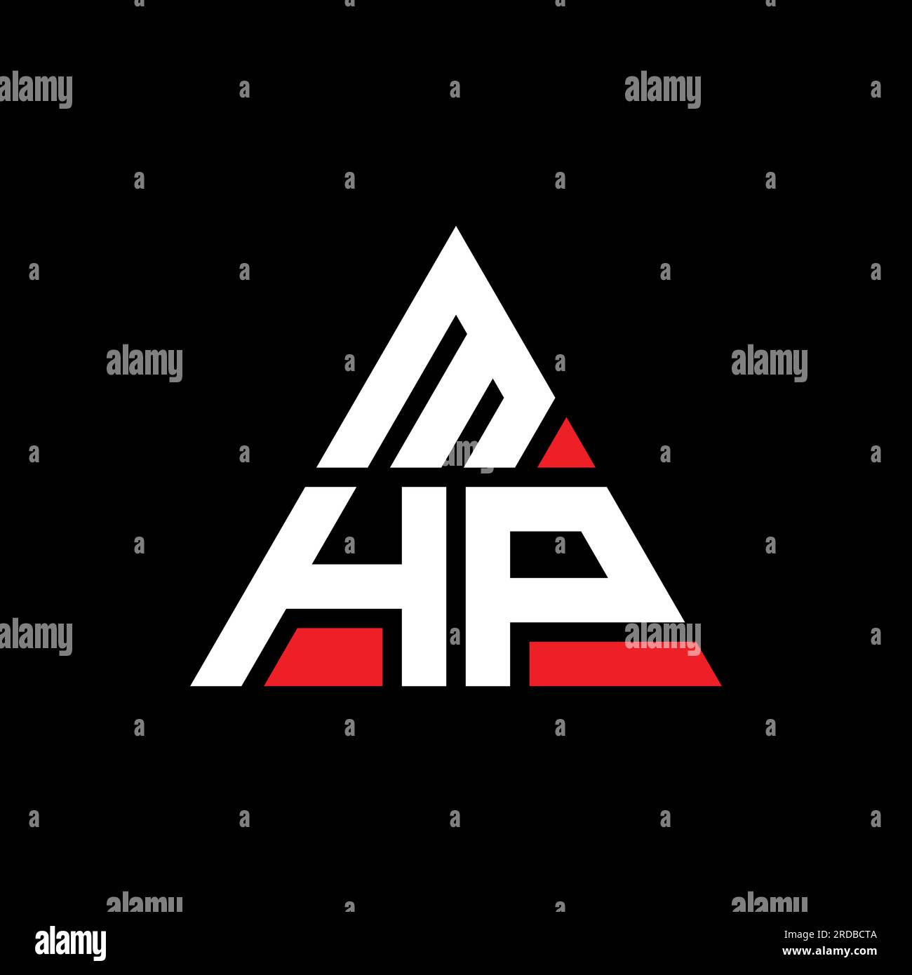 MHP triangle letter logo design with triangle shape. MHP triangle logo ...