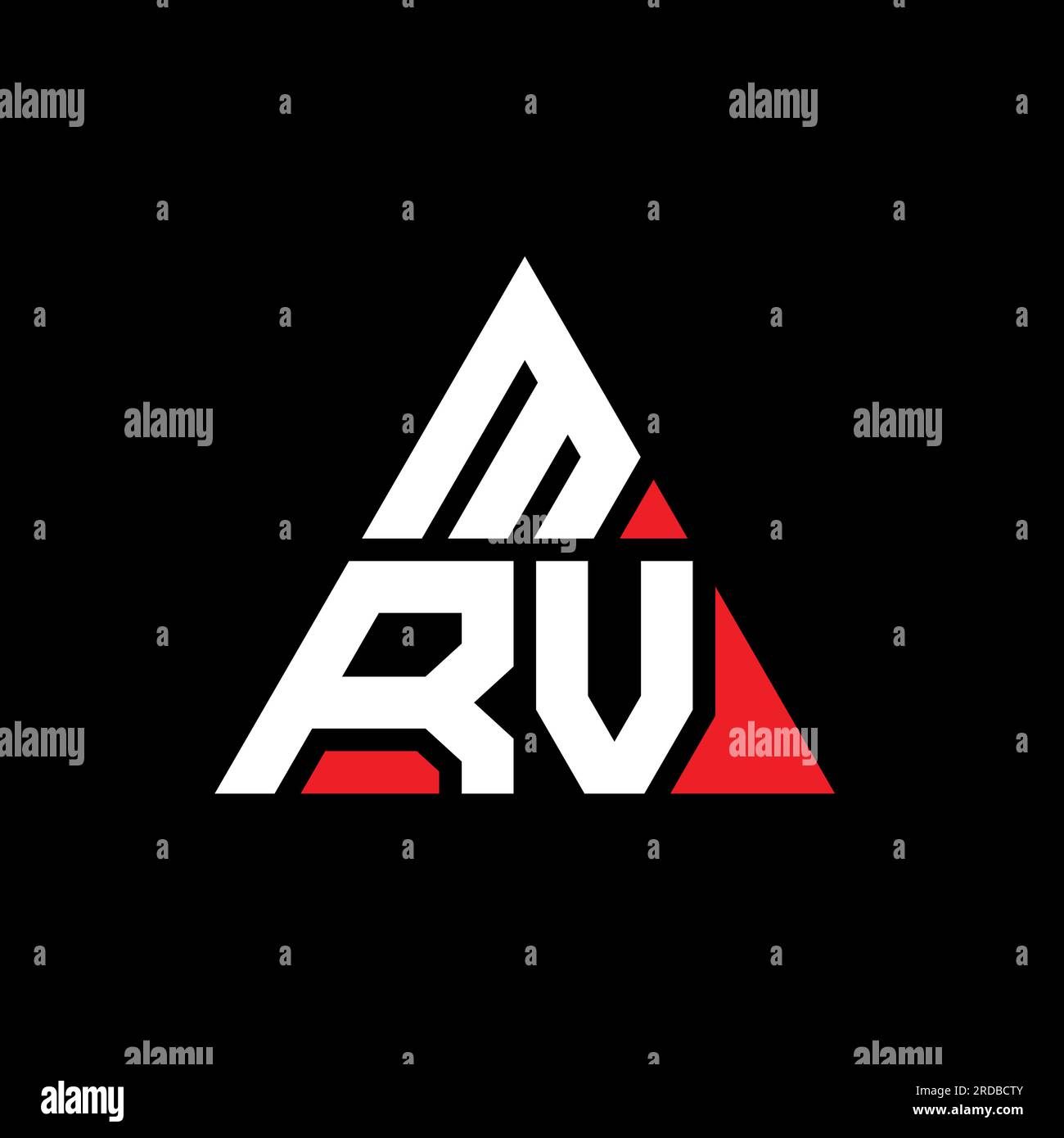 MRV triangle letter logo design with triangle shape. MRV triangle logo ...
