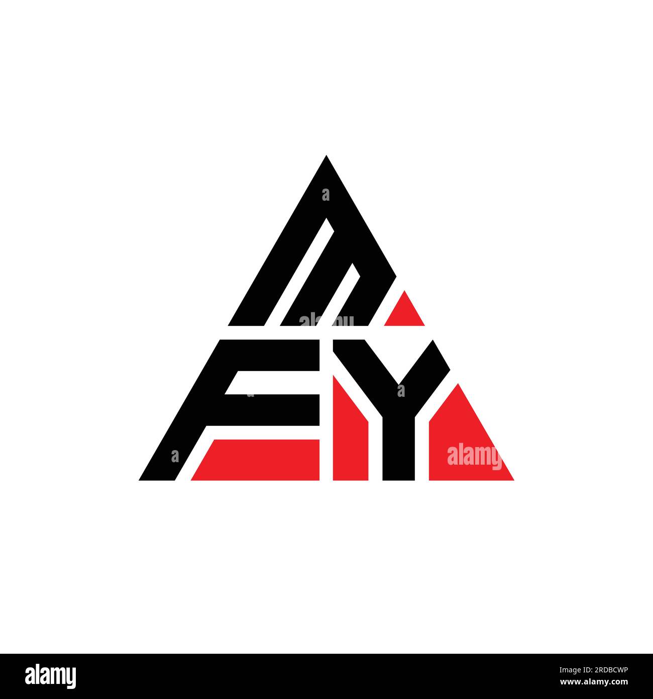 MFY triangle letter logo design with triangle shape. MFY triangle logo ...