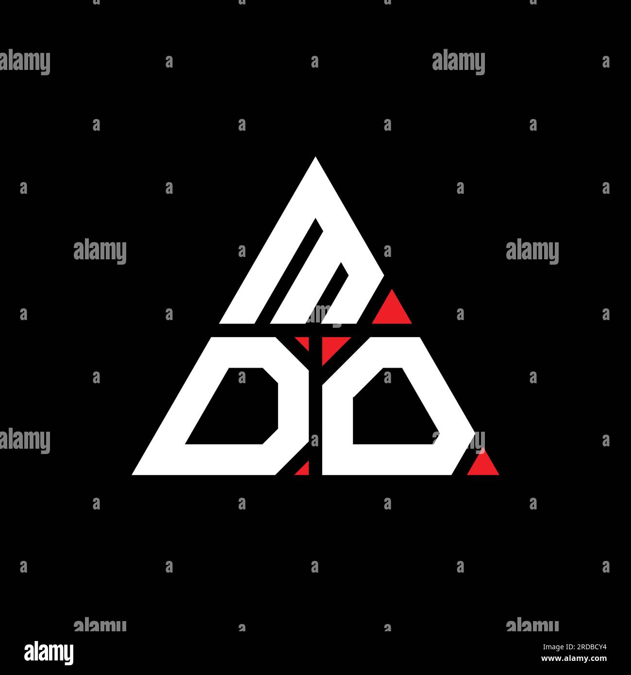 MDO triangle letter logo design with triangle shape. MDO triangle logo ...