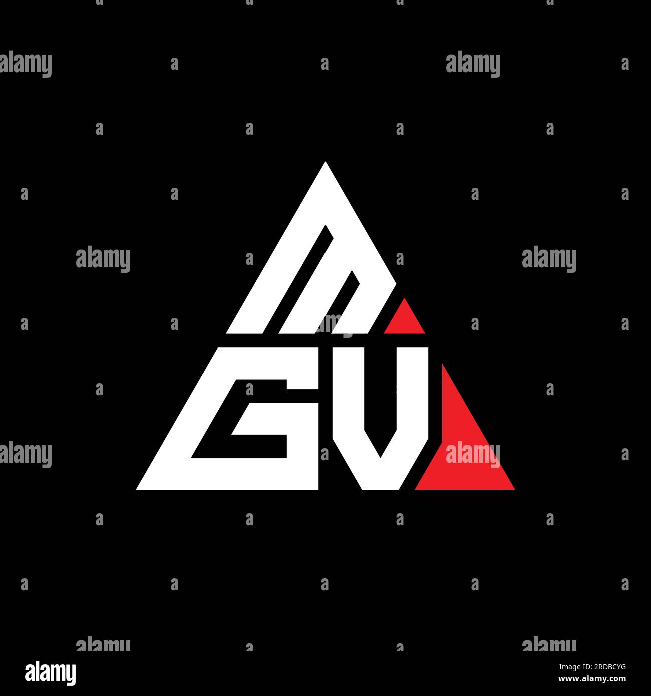 MGV triangle letter logo design with triangle shape. MGV triangle logo ...