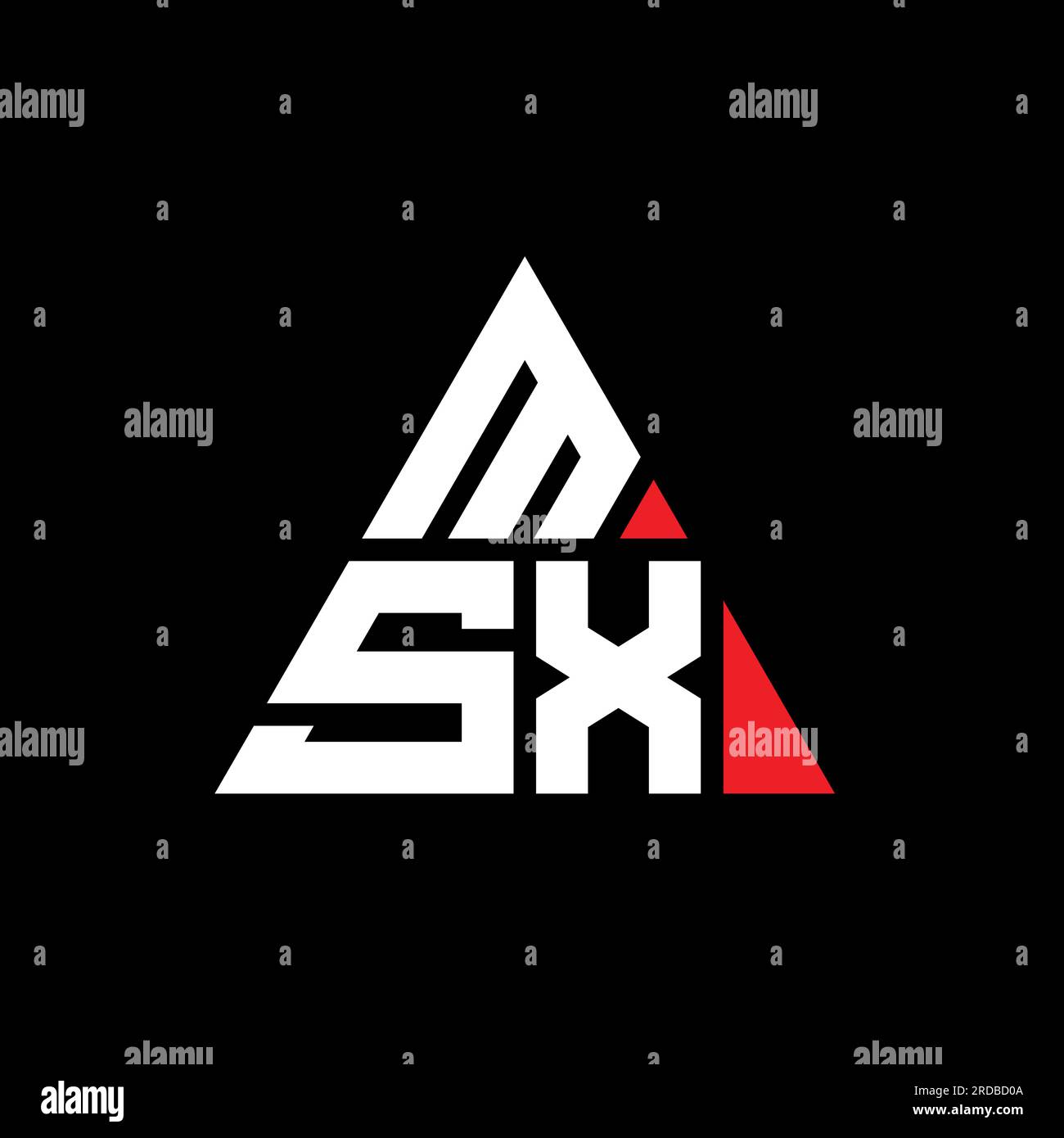 MSX triangle letter logo design with triangle shape. MSX triangle logo ...