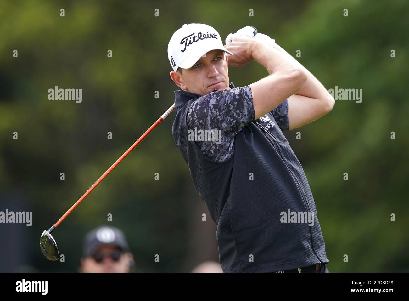 South Africa's Martin Rohwer practices before teeing off the 5th during ...