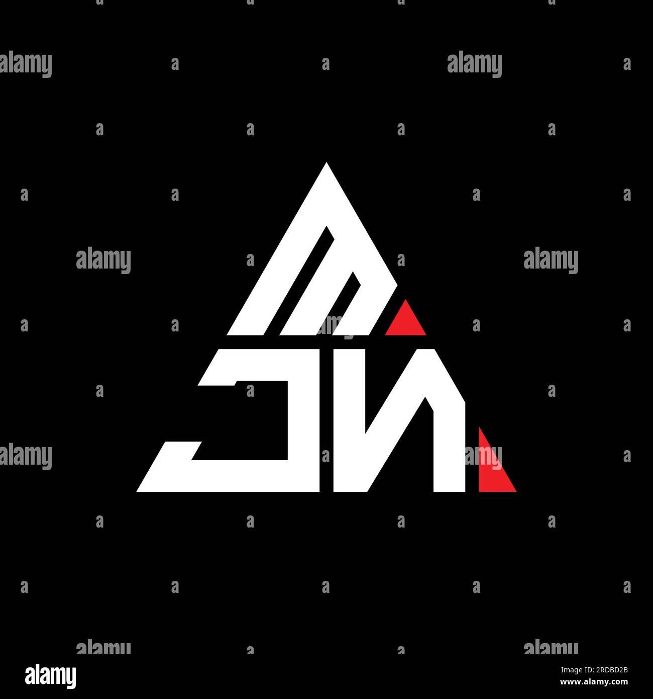 MJN triangle letter logo design with triangle shape. MJN triangle logo ...