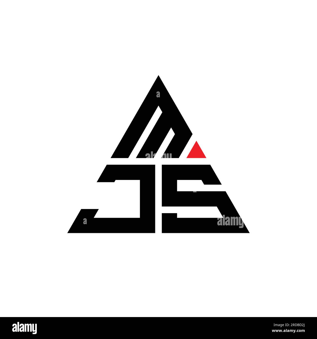 MJS triangle letter logo design with triangle shape. MJS triangle logo design monogram. MJS ...