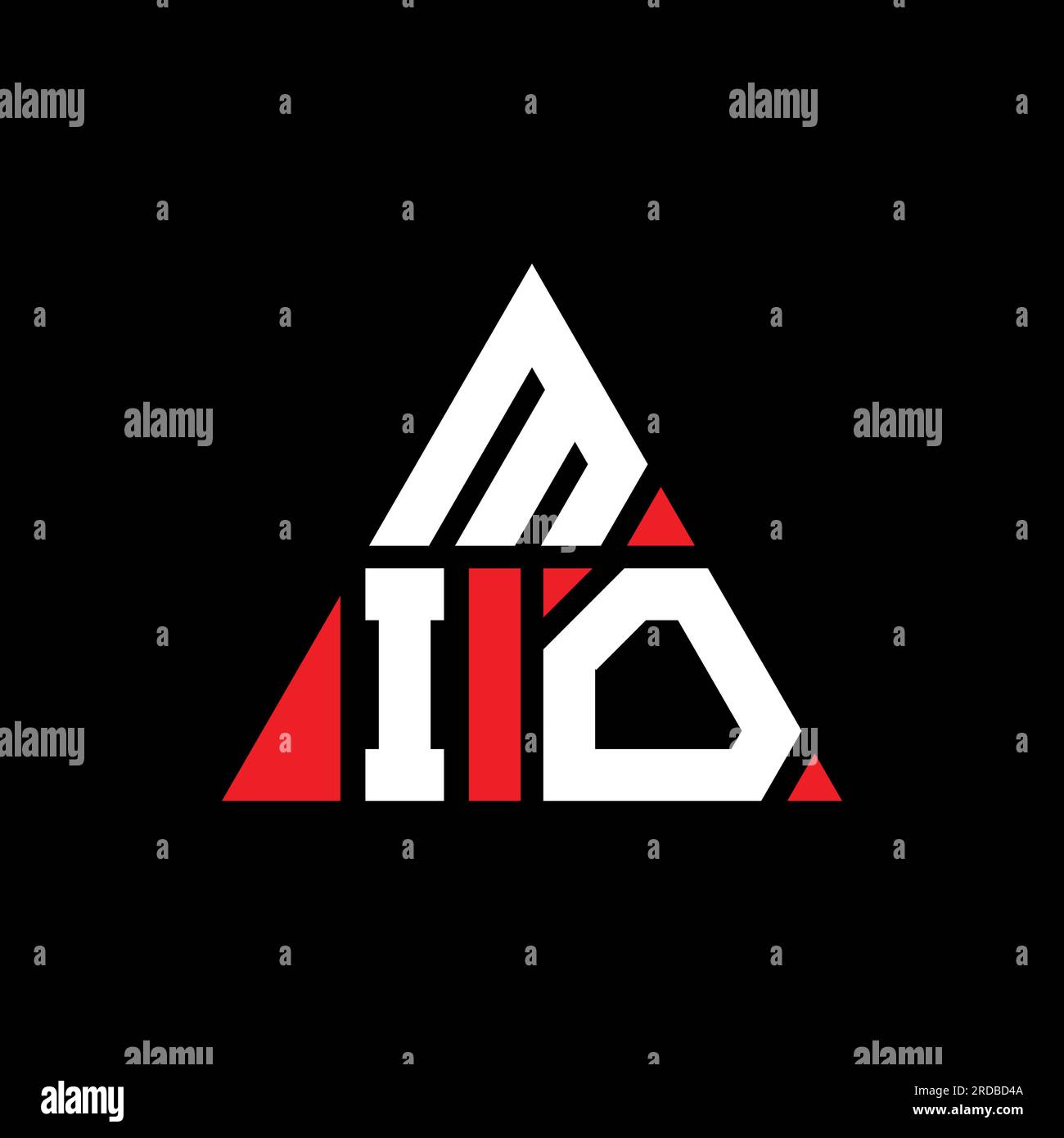 MIO triangle letter logo design with triangle shape. MIO triangle logo ...
