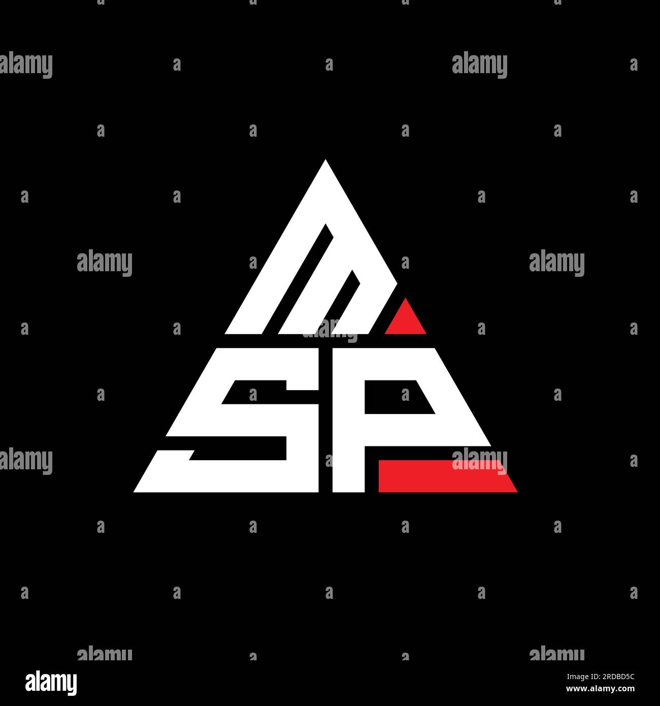 MSP triangle letter logo design with triangle shape. MSP triangle logo ...