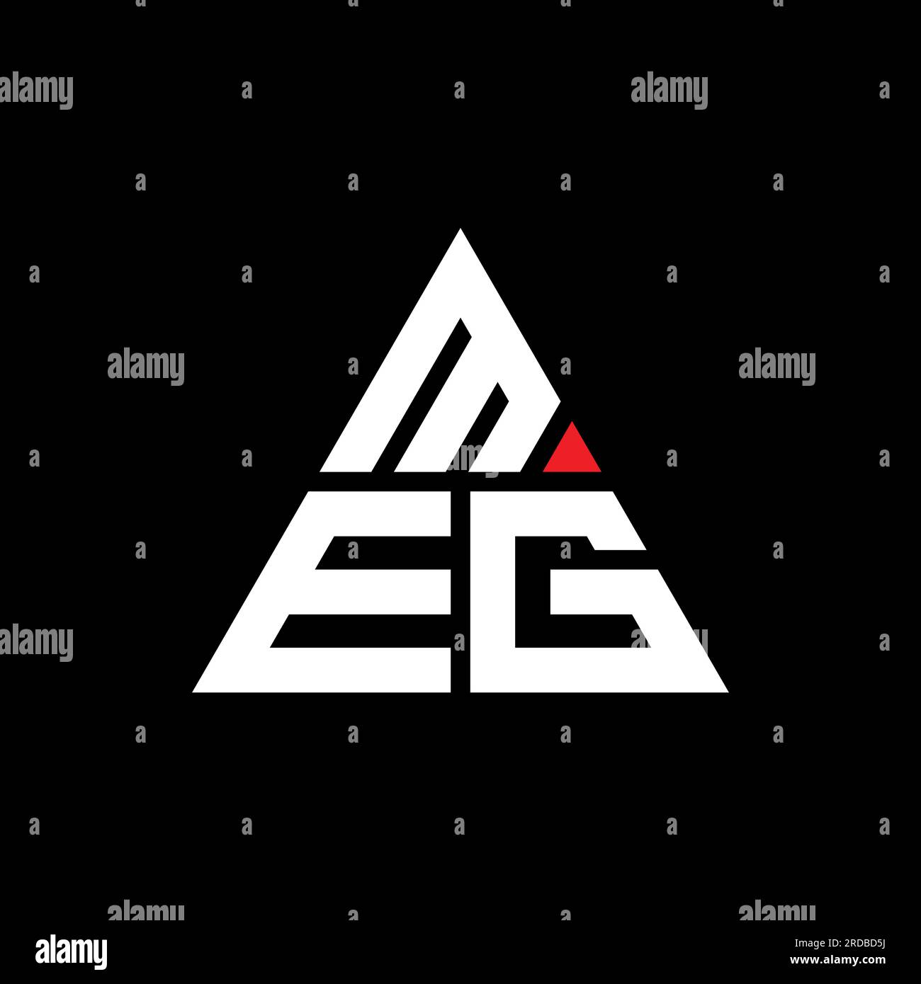 MEG triangle letter logo design with triangle shape. MEG triangle logo ...