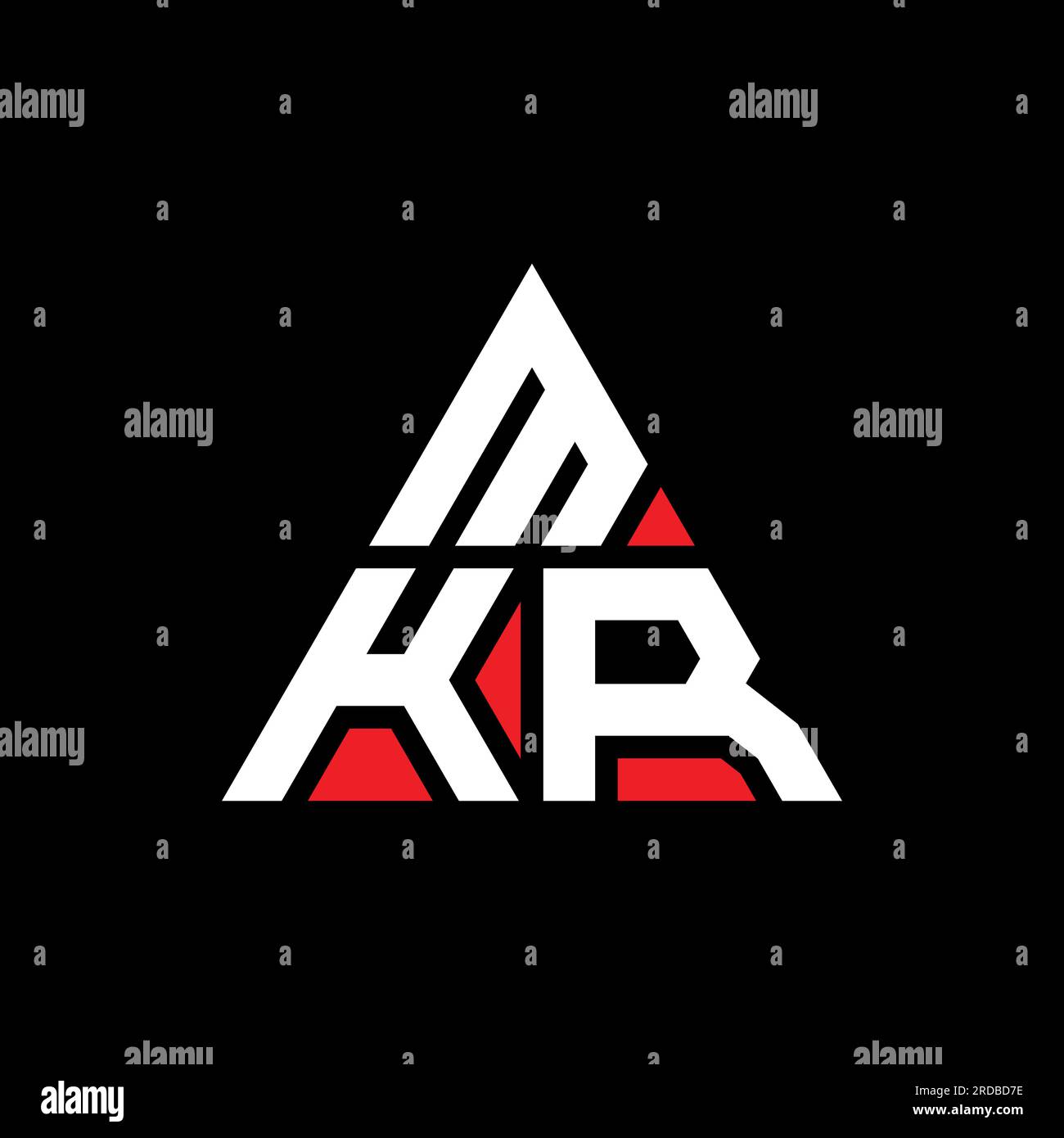 MKR triangle letter logo design with triangle shape. MKR triangle logo ...