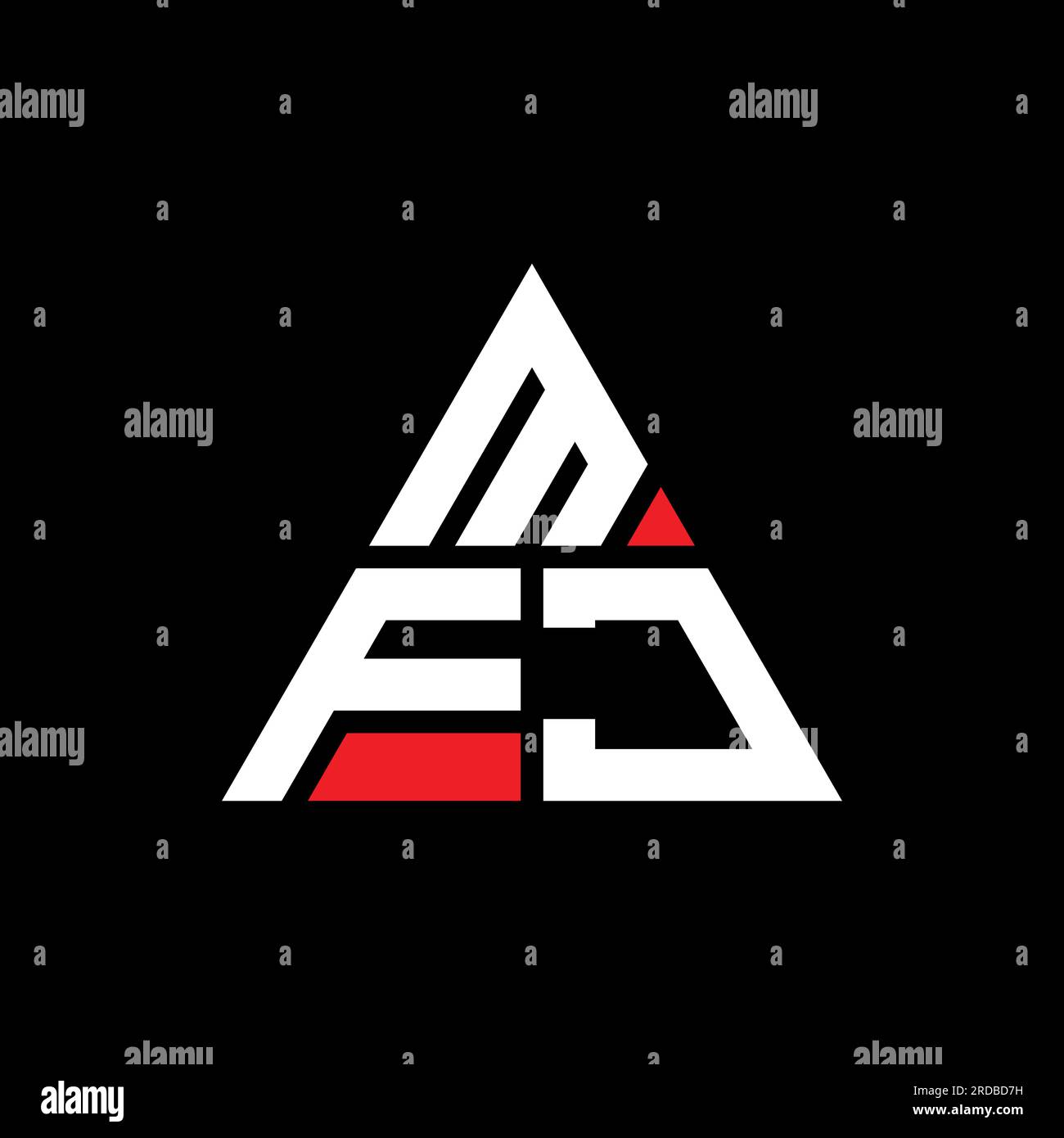 MFJ triangle letter logo design with triangle shape. MFJ triangle logo ...