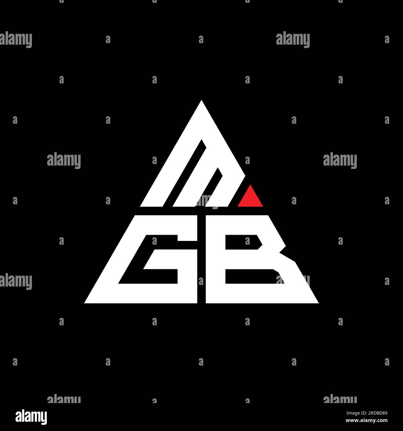 MGB triangle letter logo design with triangle shape. MGB triangle logo ...