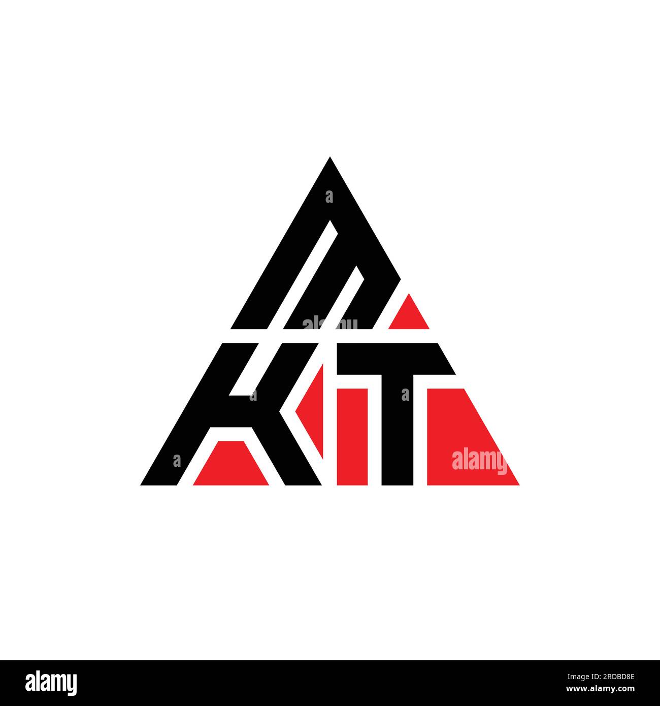 MKT triangle letter logo design with triangle shape. MKT triangle logo ...
