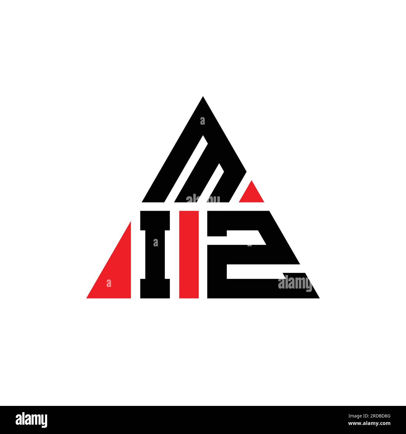 MIZ triangle letter logo design with triangle shape. MIZ triangle logo ...
