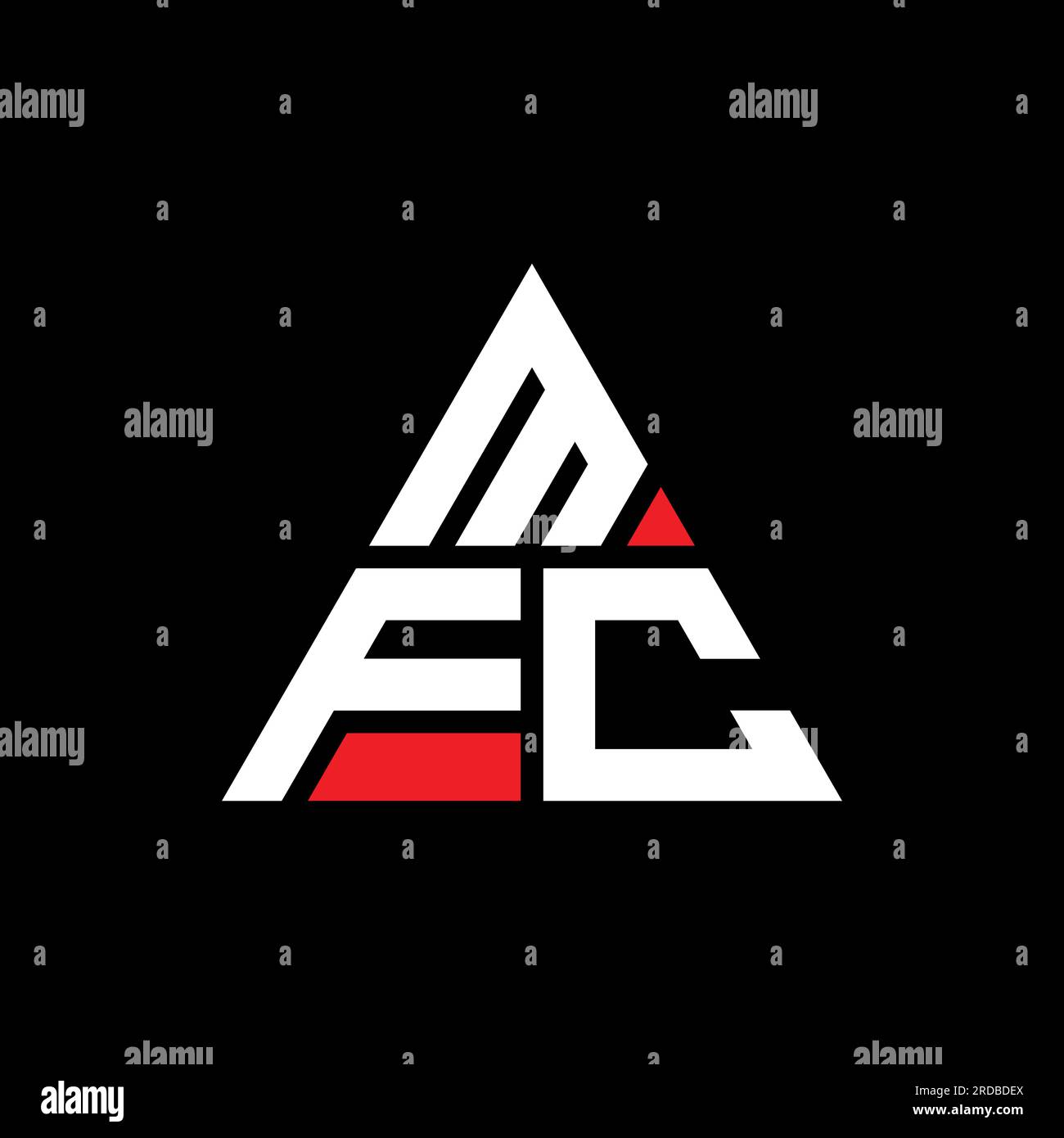 MFC triangle letter logo design with triangle shape. MFC triangle logo ...