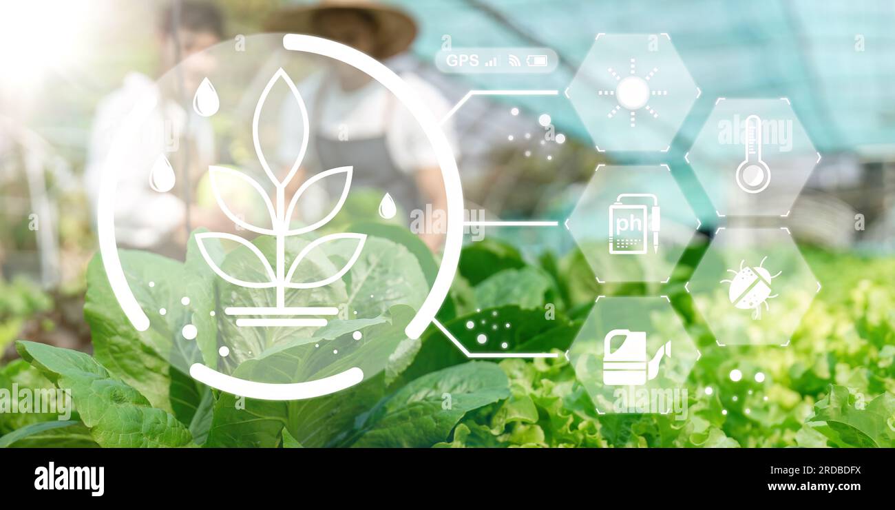 Agriculture technology farmer to research about agriculture problems ...