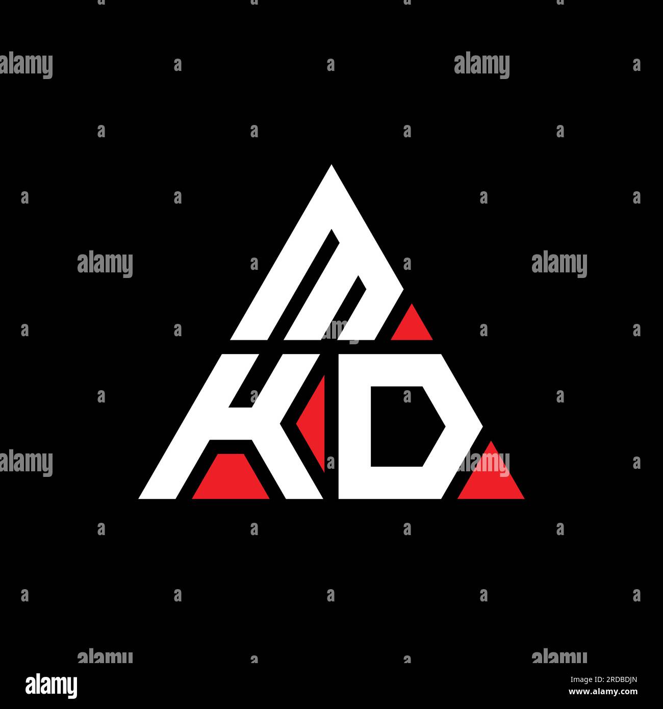 MKD triangle letter logo design with triangle shape. MKD triangle logo ...