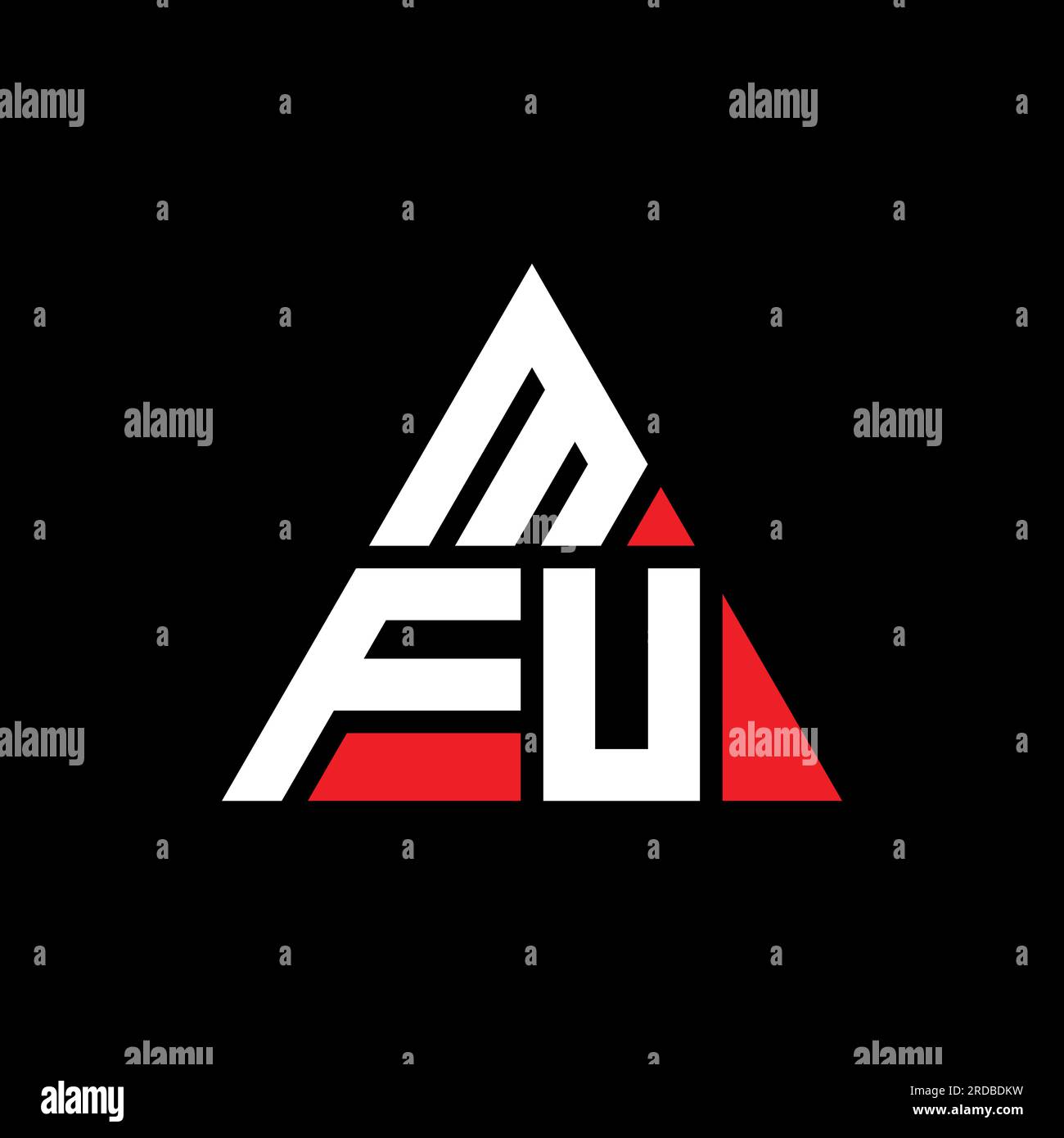 MFU triangle letter logo design with triangle shape. MFU triangle logo ...