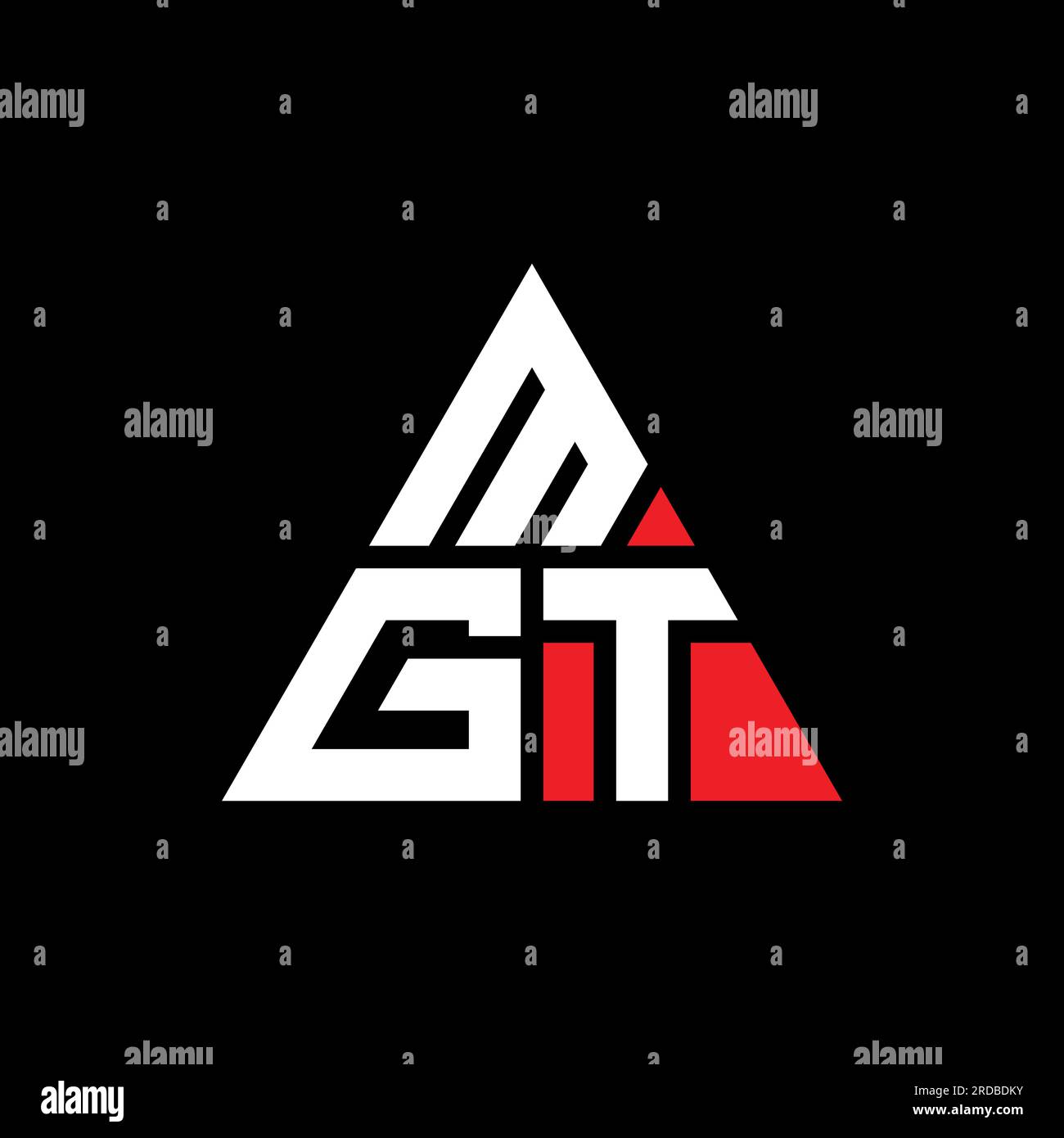MGT triangle letter logo design with triangle shape. MGT triangle logo ...