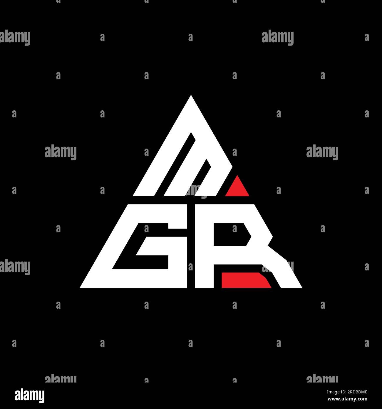 MGR triangle letter logo design with triangle shape. MGR triangle logo ...