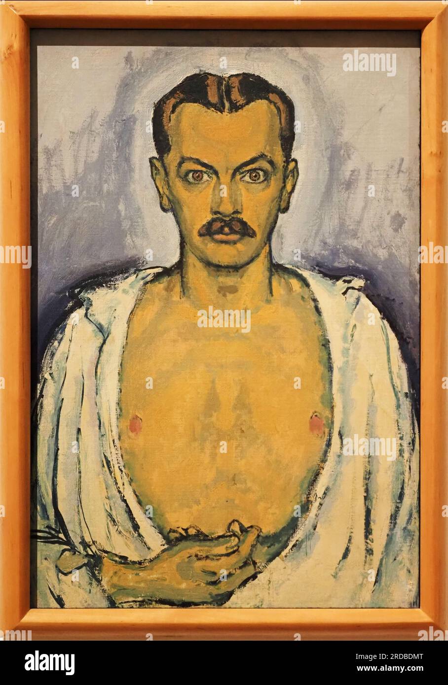 Self portrait, oil on canvas, mounted on cardboard, circa 1915. Creator ...