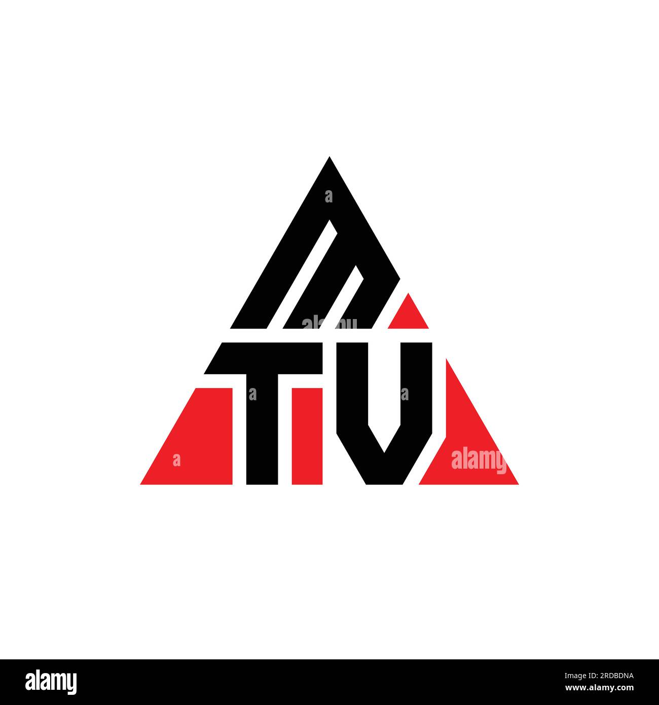 MTV triangle letter logo design with triangle shape. MTV triangle logo ...