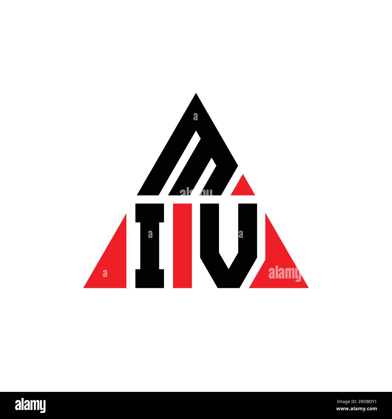 MIV triangle letter logo design with triangle shape. MIV triangle logo ...