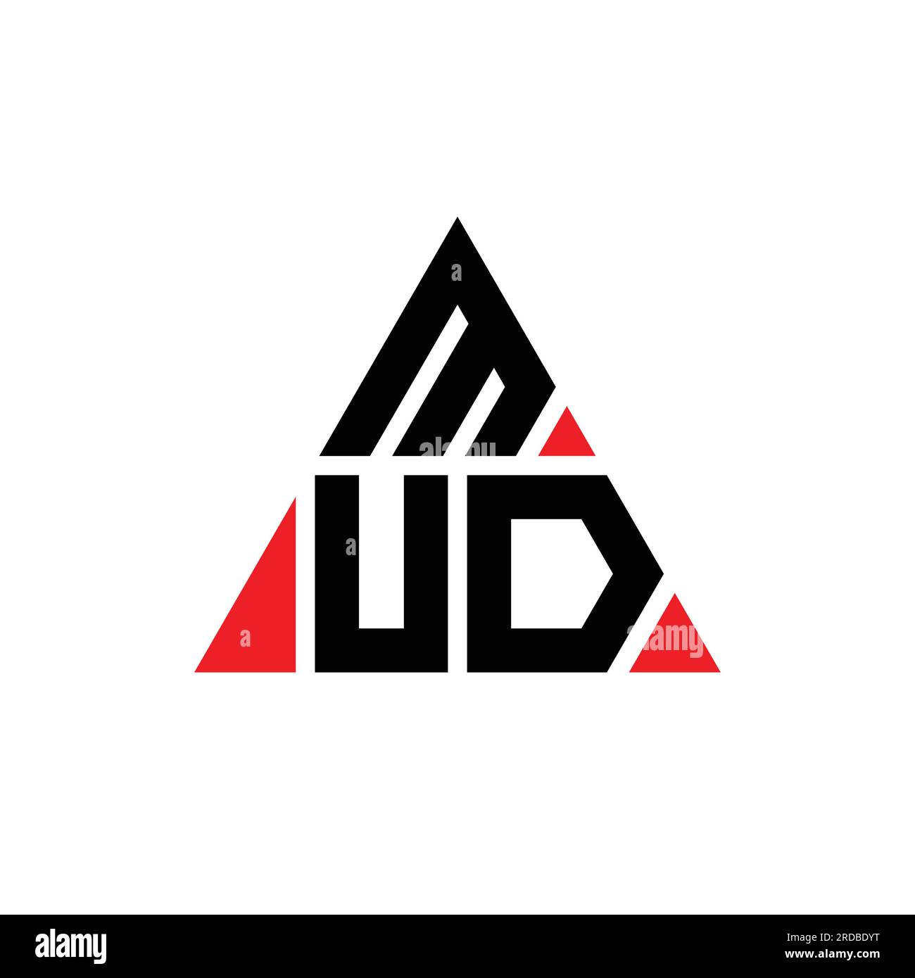 MUD triangle letter logo design with triangle shape. MUD triangle logo ...