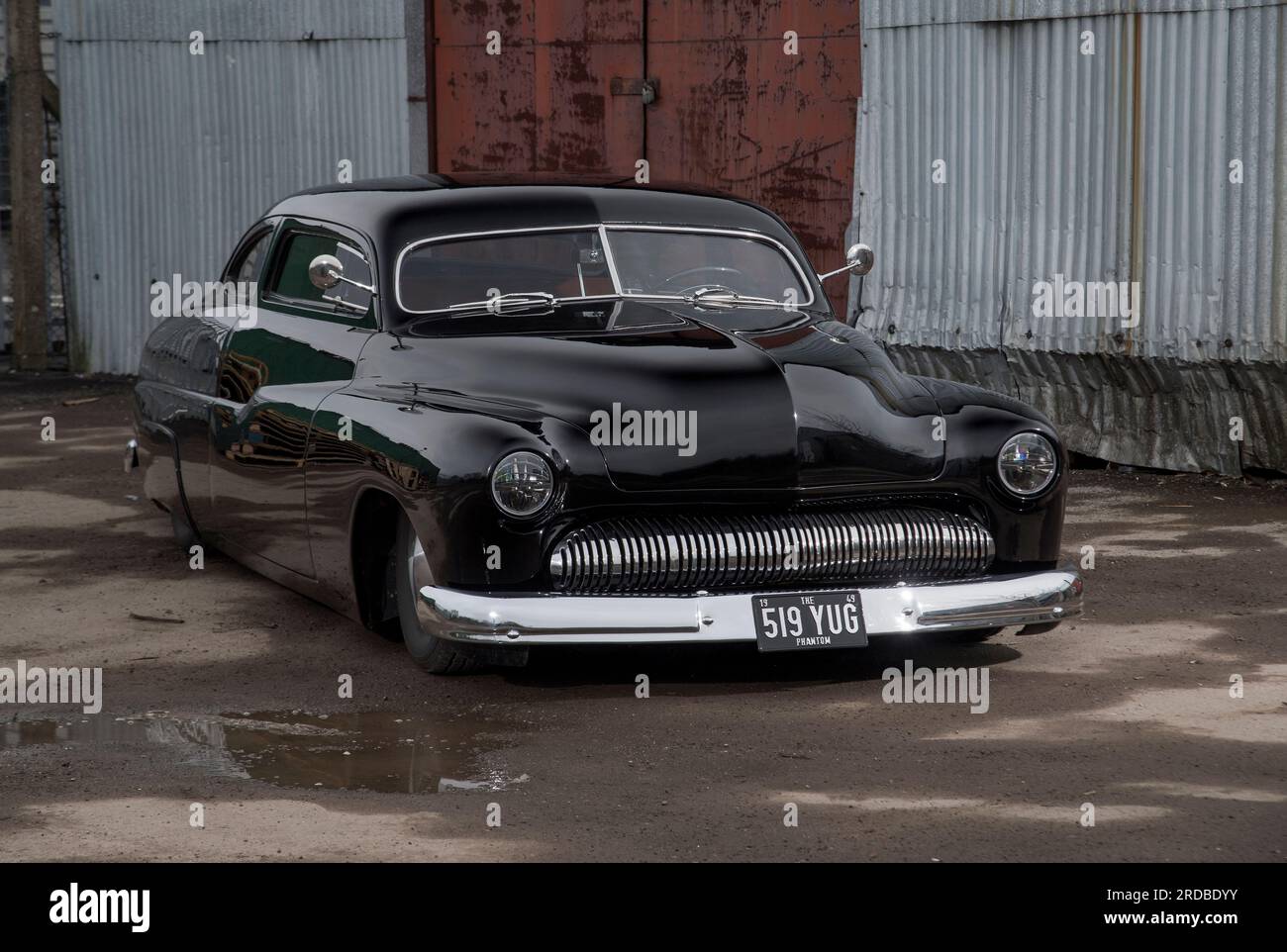 1949 Mercury 'lead sled' traditional low rider custom car Stock Photo ...