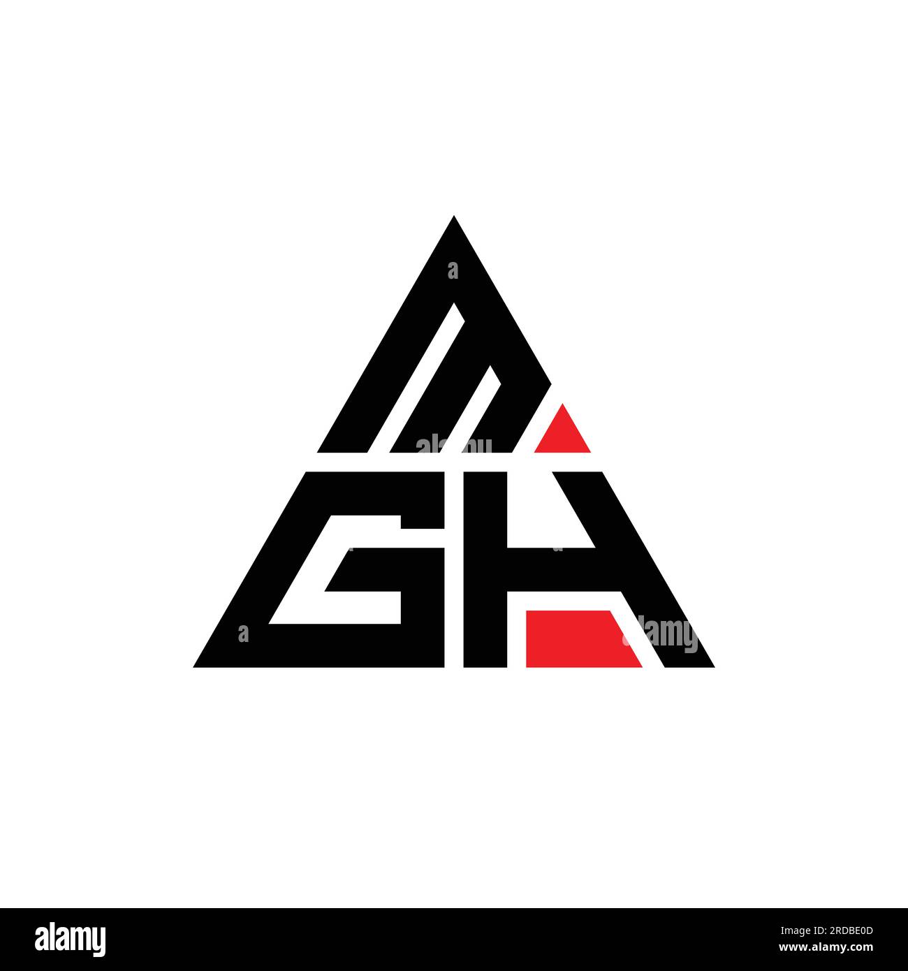 MGH triangle letter logo design with triangle shape. MGH triangle logo ...