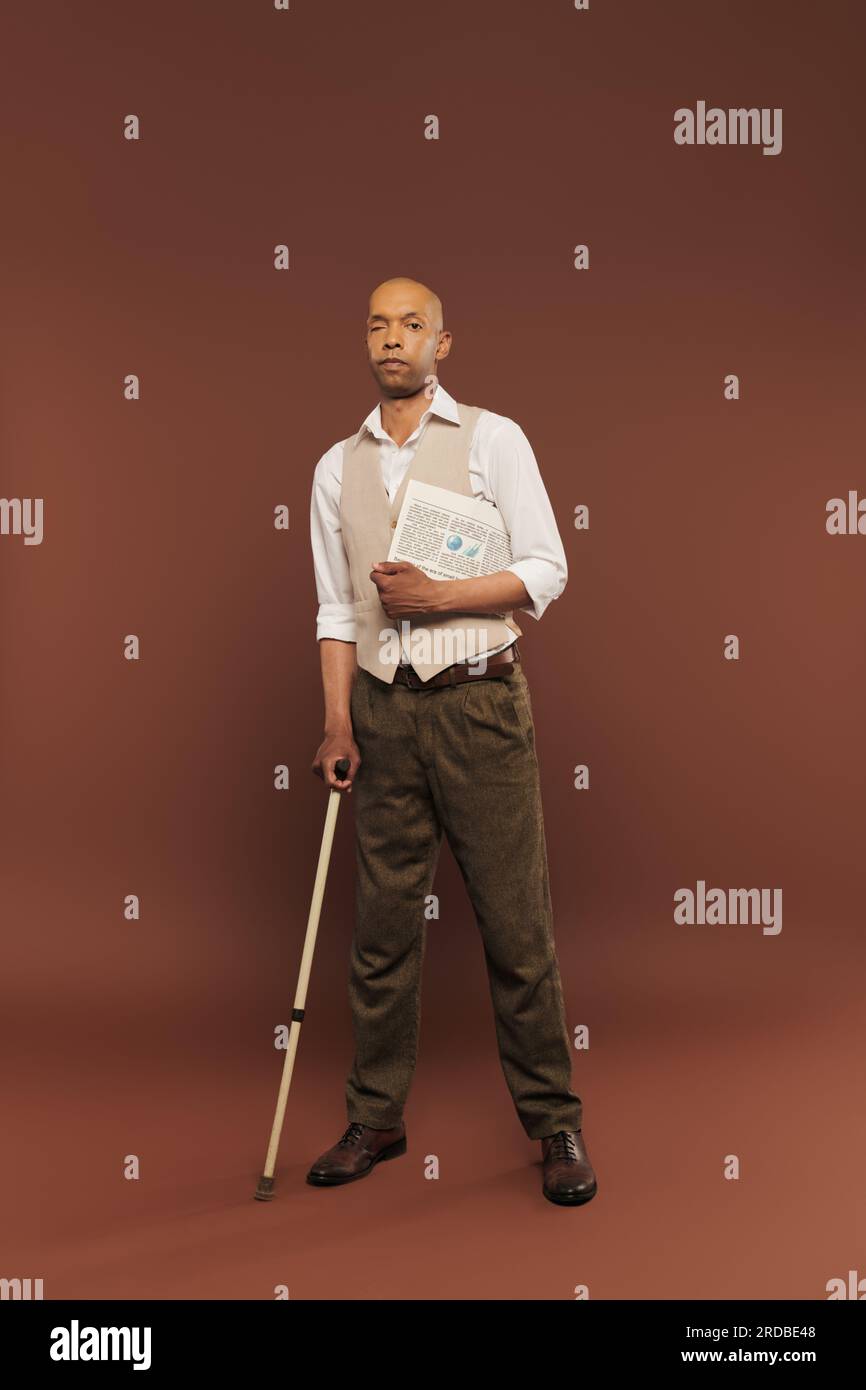 inclusion, bold african american man with myasthenia gravis syndrome ...