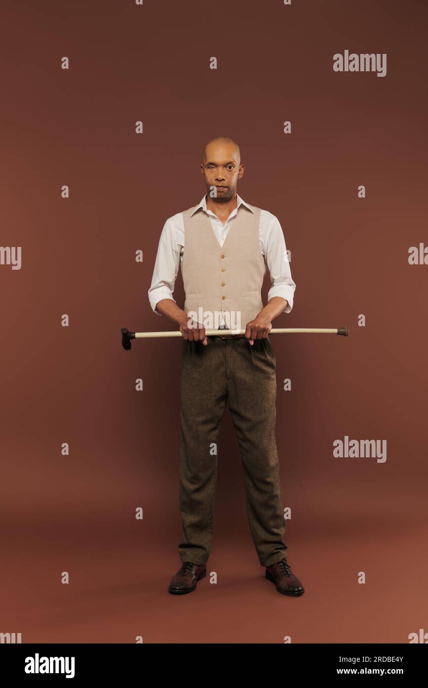 inclusion, bold african american man with myasthenia gravis syndrome ...