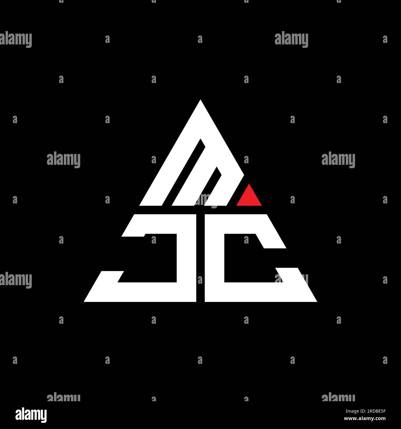 MJC triangle letter logo design with triangle shape. MJC triangle logo design monogram. MJC ...