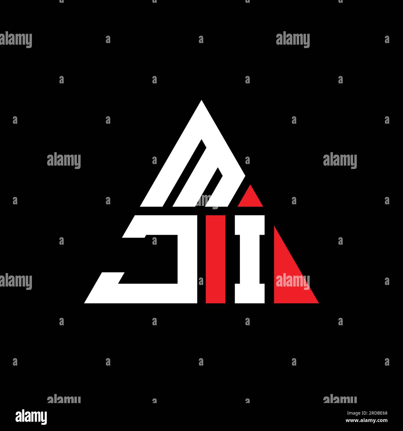 MJI triangle letter logo design with triangle shape. MJI triangle logo ...