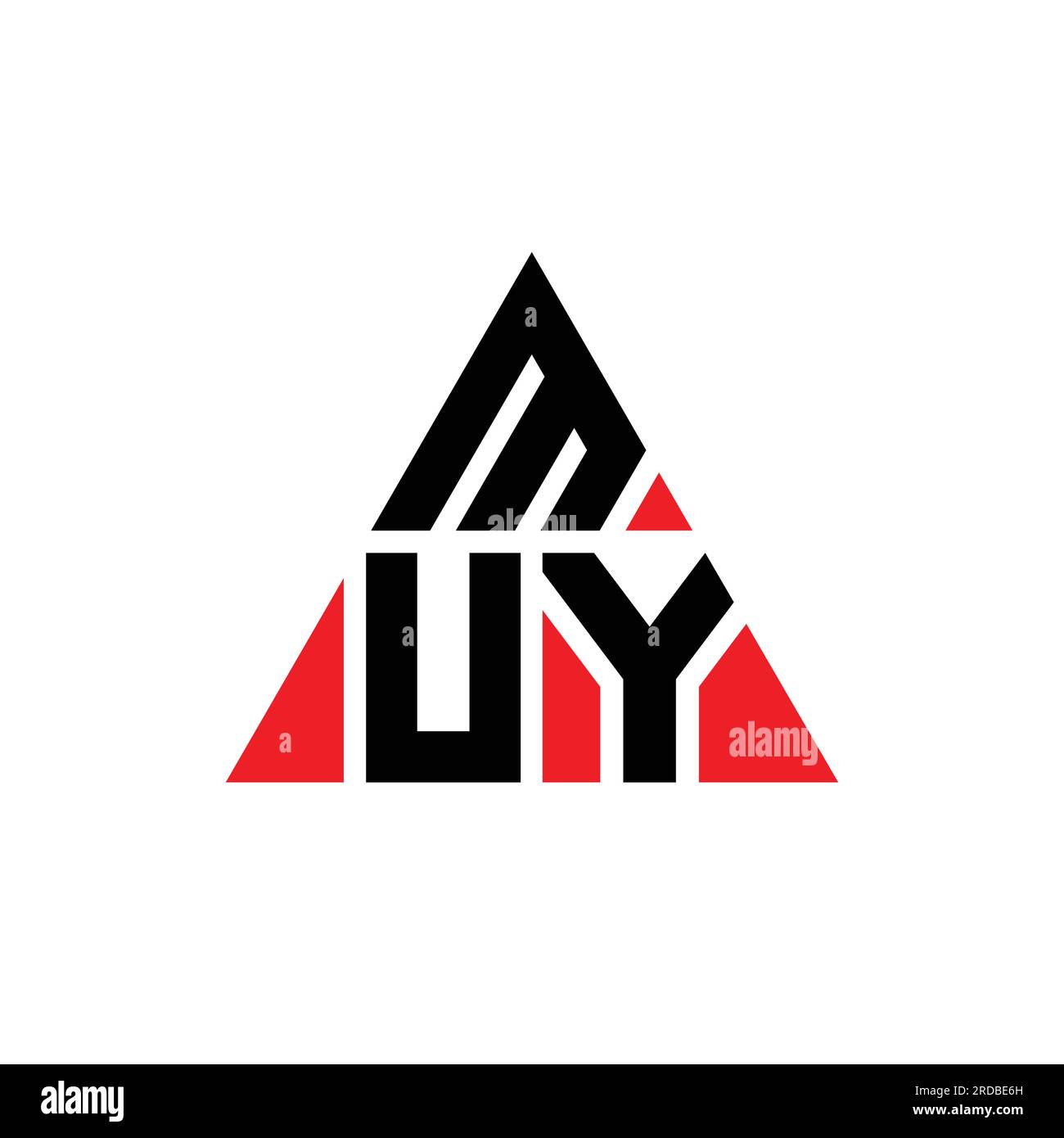 MUY triangle letter logo design with triangle shape. MUY triangle logo ...