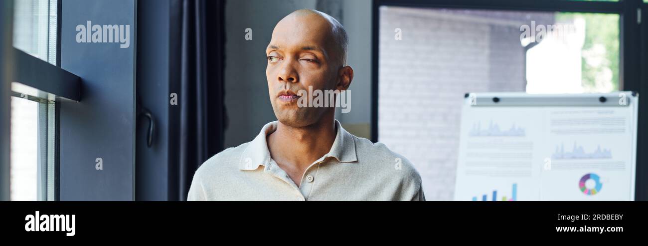 chronic illness, inclusion and disability, african american man with ...