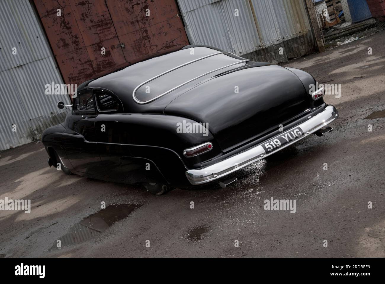 1949 Mercury 'lead sled' traditional low rider custom car Stock Photo ...