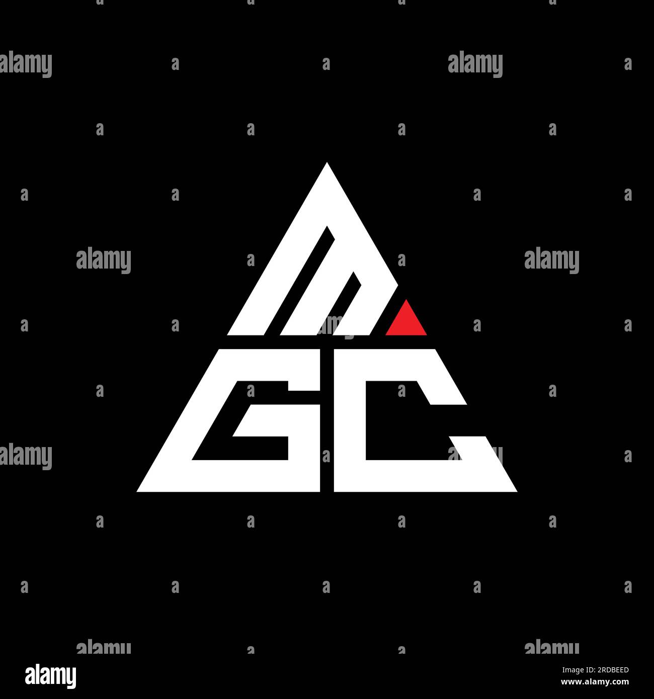 MGC triangle letter logo design with triangle shape. MGC triangle logo ...