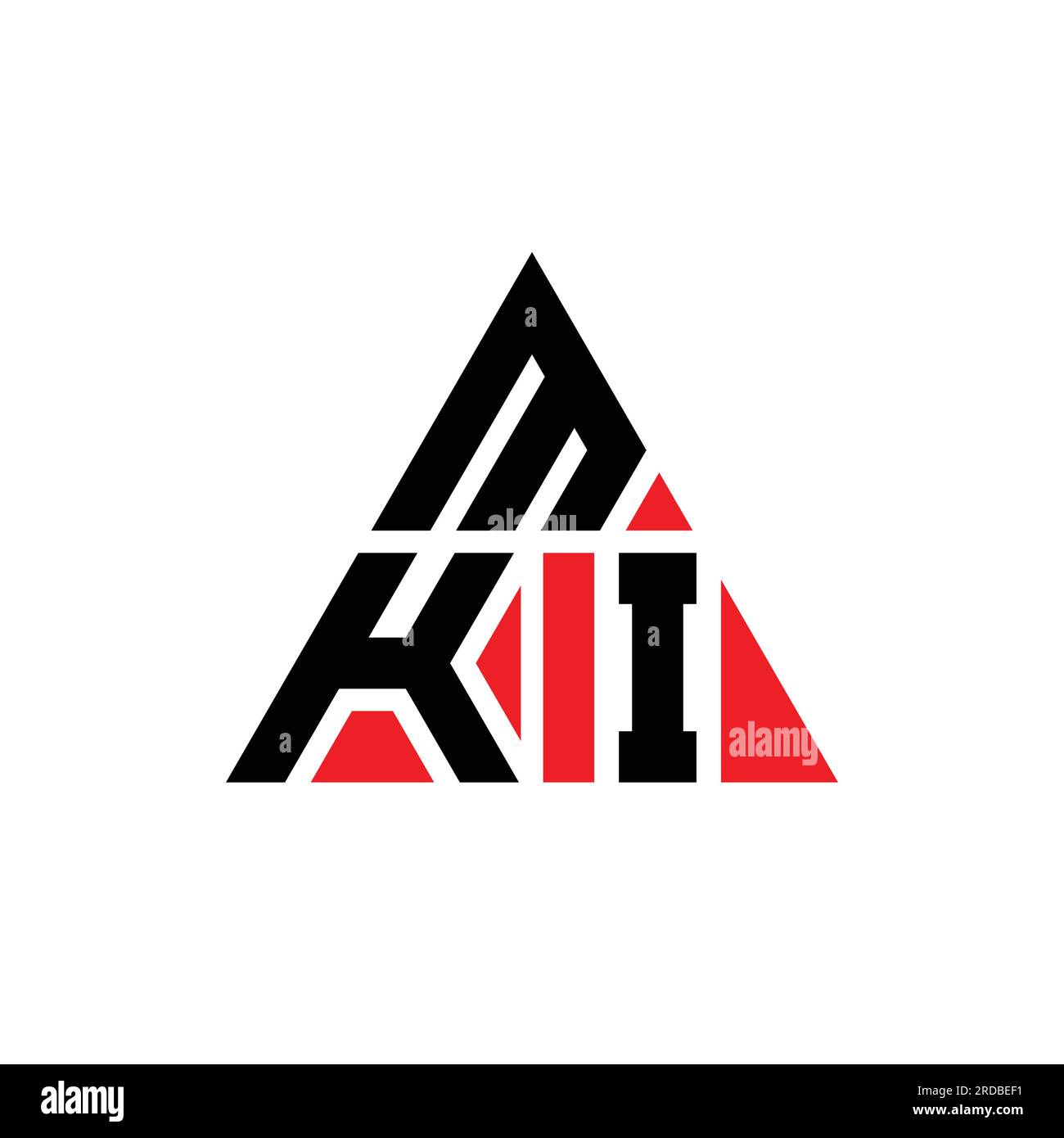 MKI triangle letter logo design with triangle shape. MKI triangle logo ...