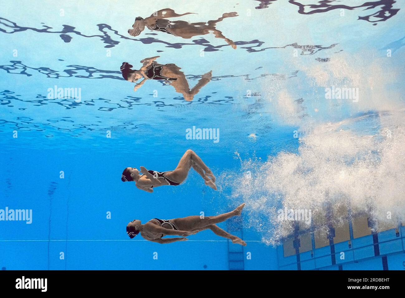 Ruby Remati and Megumi Field, of United States, compete in the duet ...