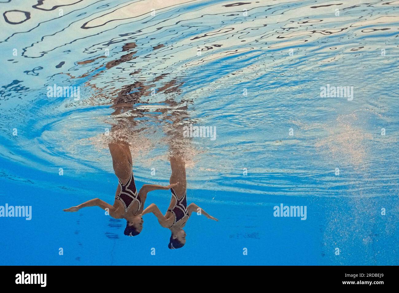 Ruby Remati and Megumi Field, of United States, compete in the duet ...