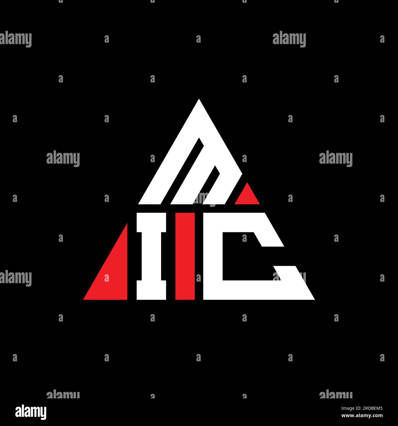 MIC triangle letter logo design with triangle shape. MIC triangle logo ...