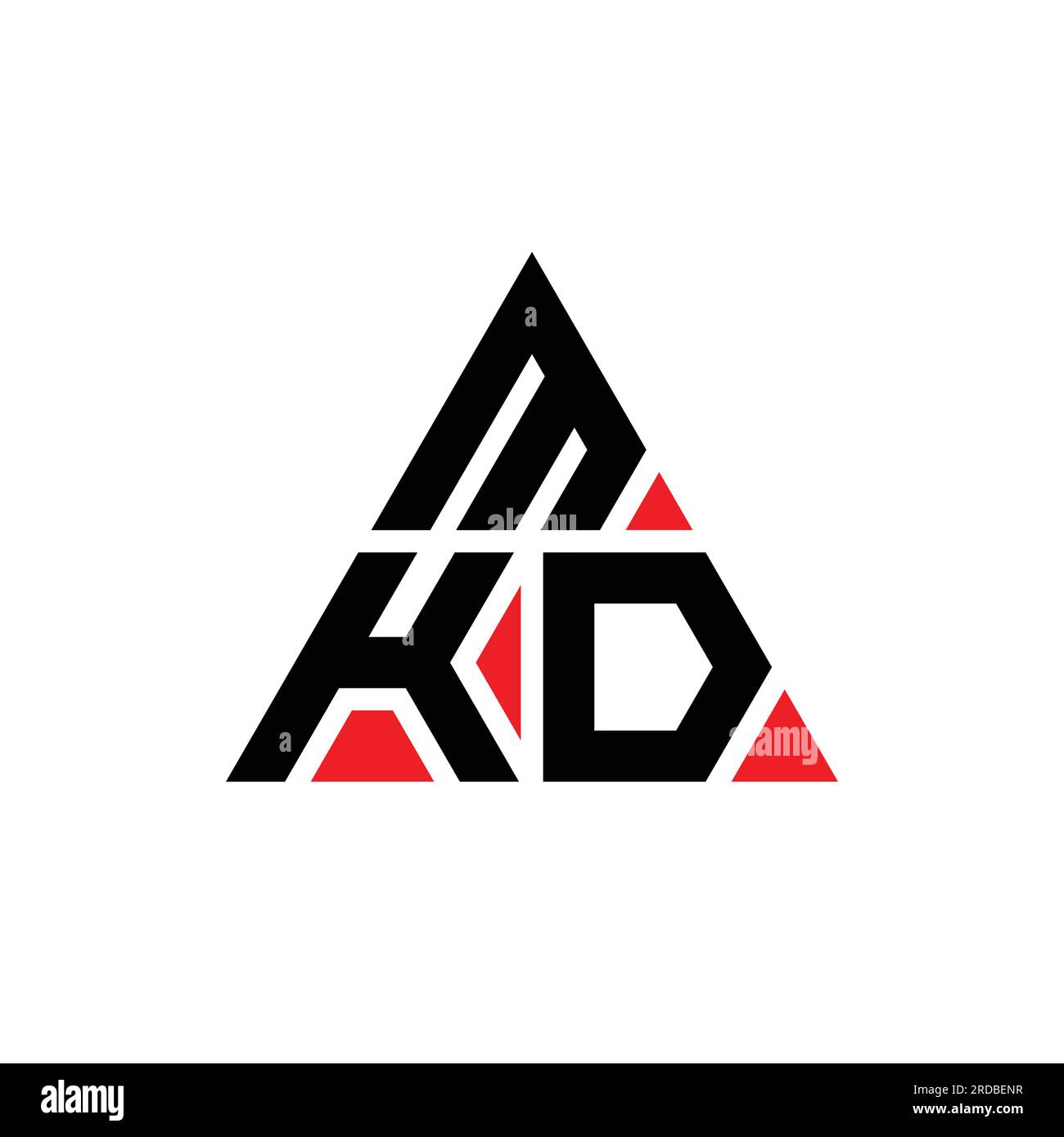 MKD triangle letter logo design with triangle shape. MKD triangle logo ...