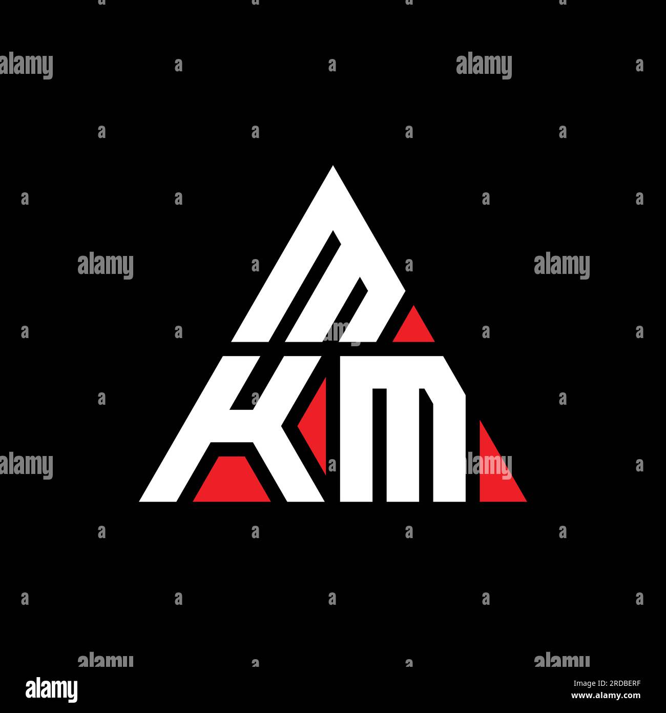 MKM triangle letter logo design with triangle shape. MKM triangle logo ...