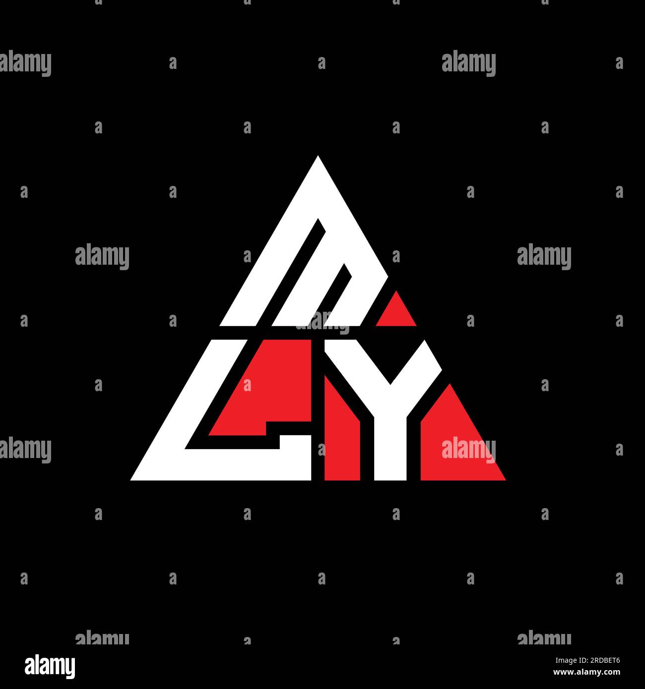 MLY triangle letter logo design with triangle shape. MLY triangle logo ...