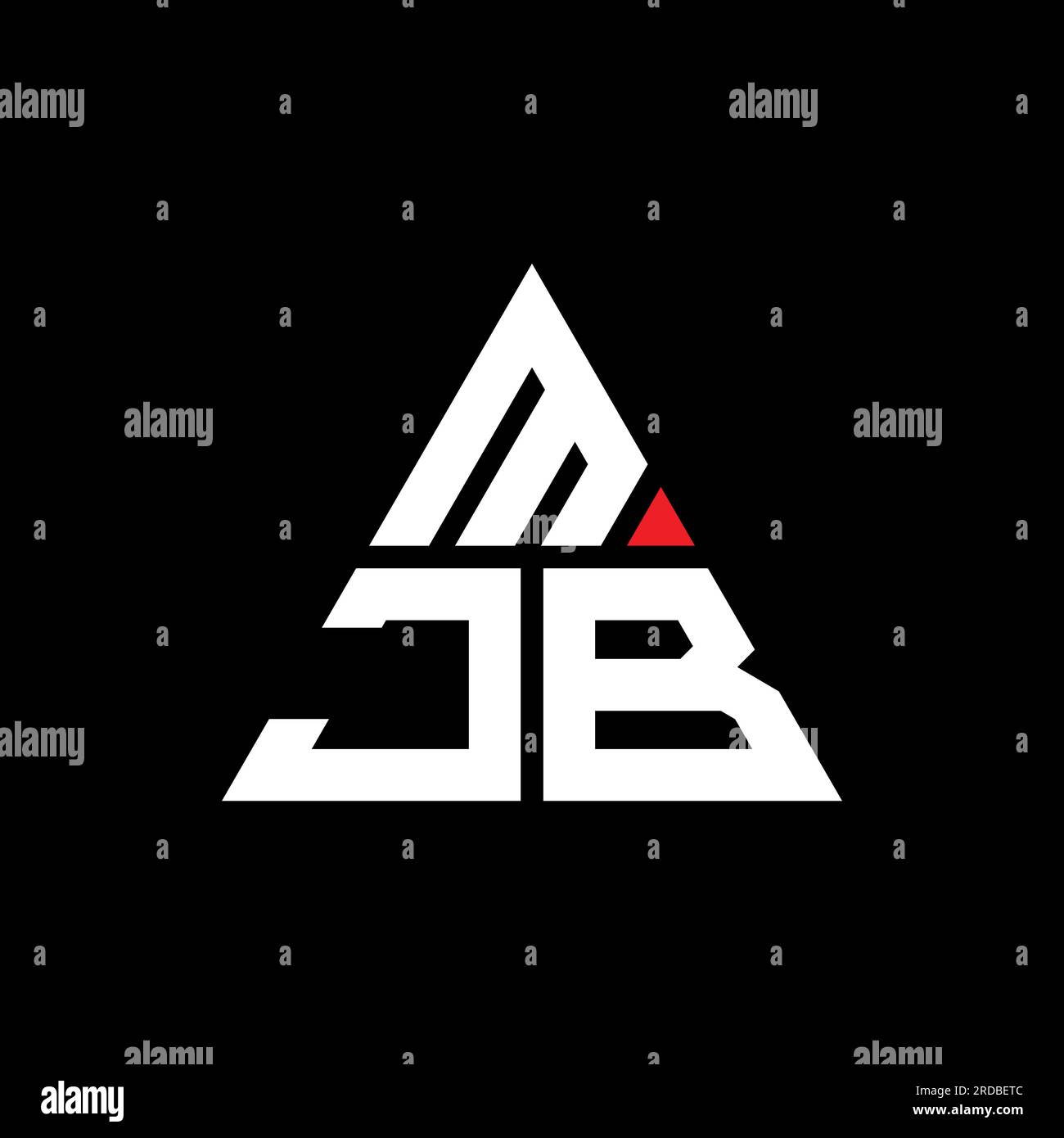MJB triangle letter logo design with triangle shape. MJB triangle logo ...