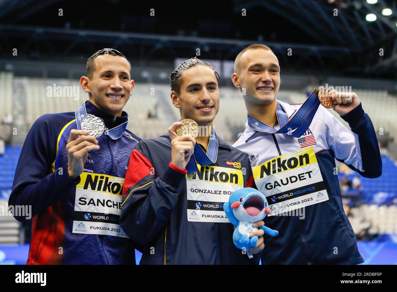 Fukuoka, Japan. 19th July, 2023. Gustavo Sanchez of Colombia, Dennis ...